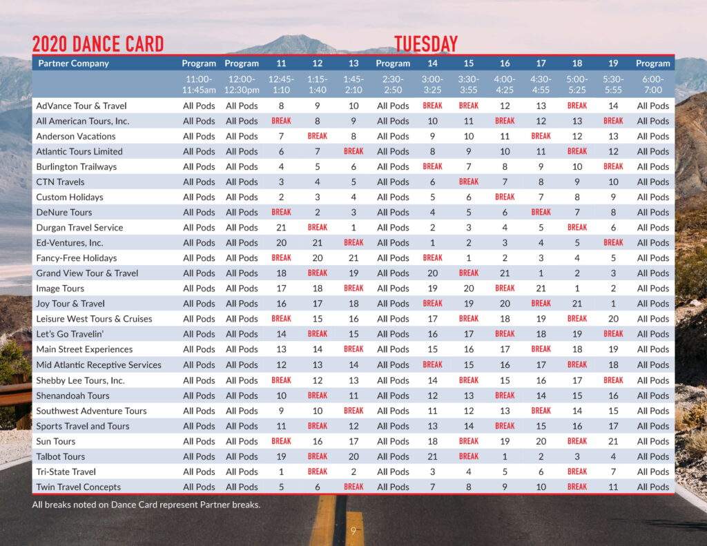 Dance Card & Pods | TAP Into Travel